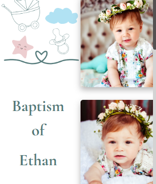 Create Baptism Website | Digital Baptism Invitations